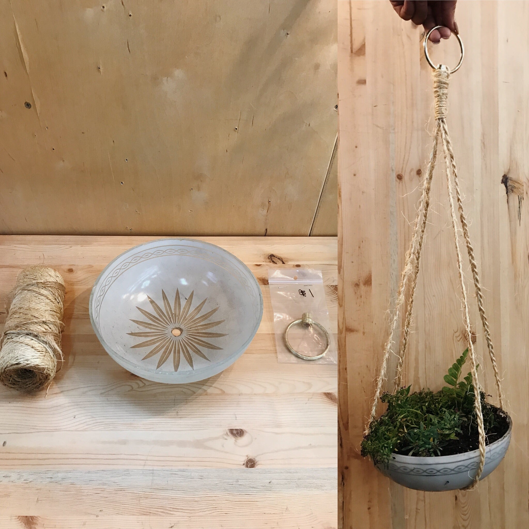 $3 DIY: Hanging Planter | Second Use